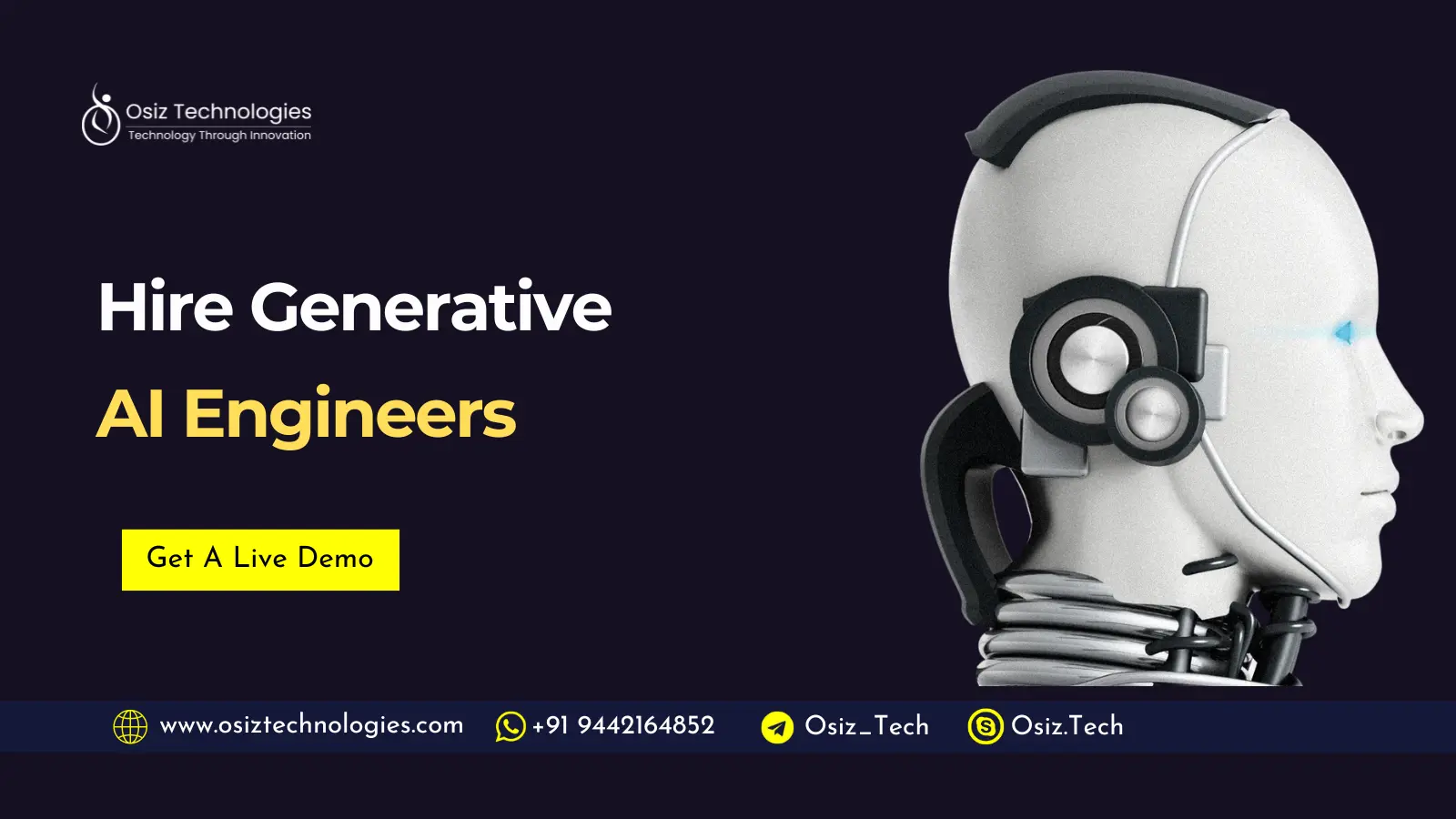Generative AI Engineers for Hire / Hire Generative AI Engineers from Osiz
